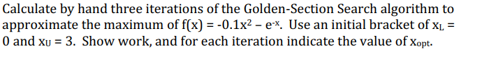 Calculate by hand three iterations of the | Chegg.com
