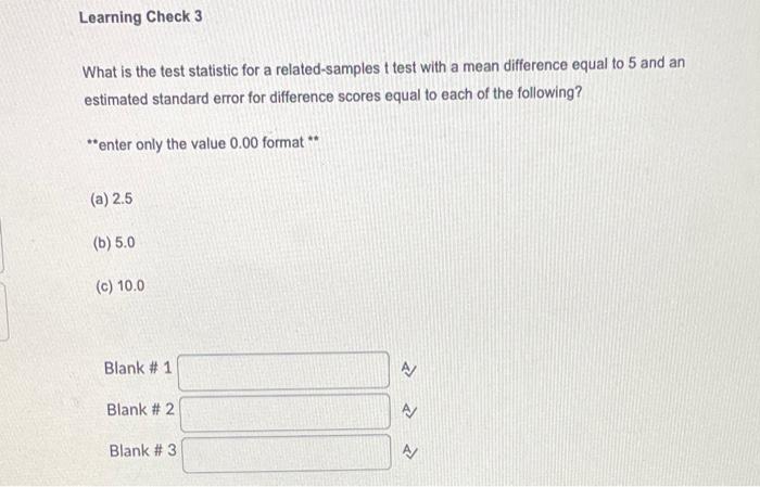 Solved What is the test statistic for a related-samples t | Chegg.com