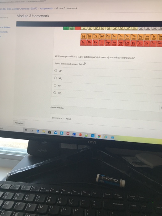 Solved CHEM 1006 College Chemistry 20272 Assignments Module | Chegg.com