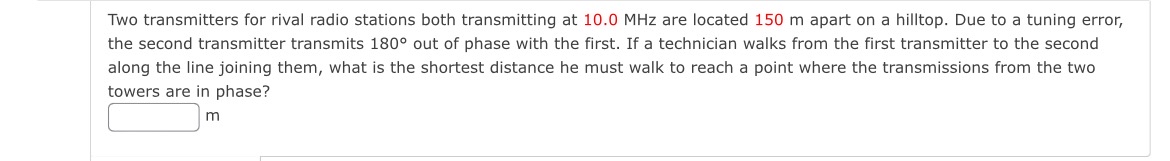 Solved Two transmitters for rival radio stations both | Chegg.com