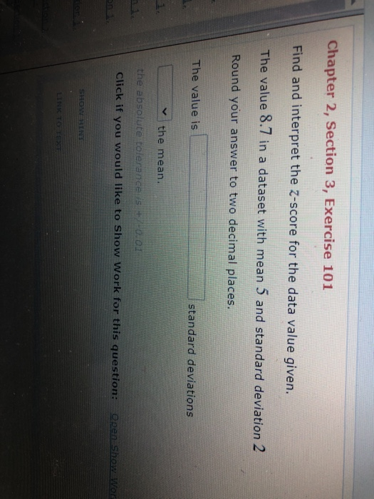 Solved Chapter 2, Section 3, Exercise 101 Find and interpret | Chegg.com