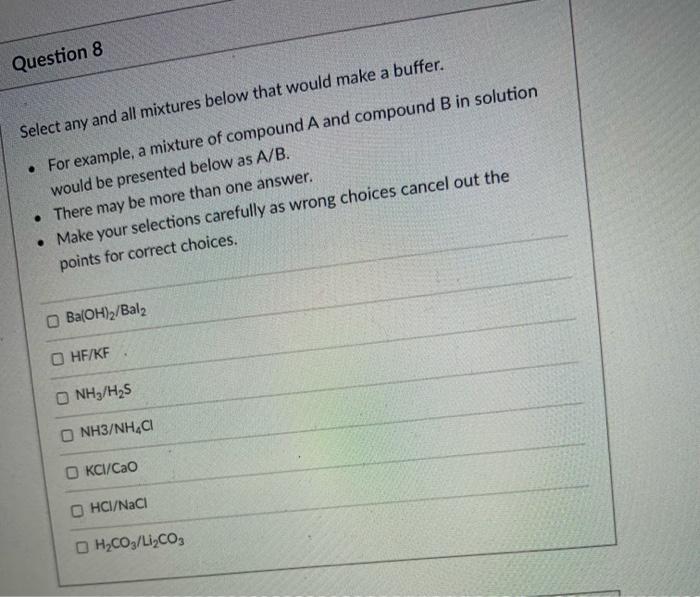 Solved Question 2 Match Each Of The Compounds Below With The