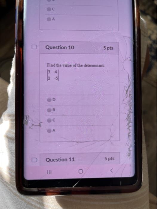 Solved D Question 10 5 pts Find the value of the | Chegg.com