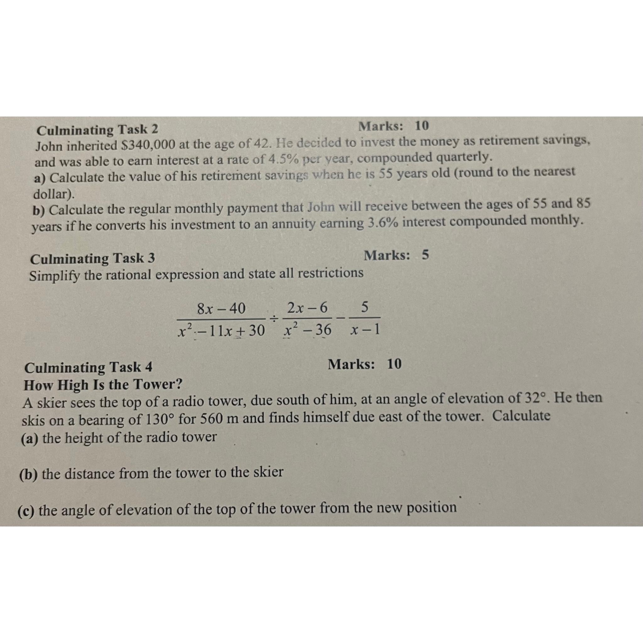 Solved This is my Culminating Performance Task (CPT) ﻿worth | Chegg.com