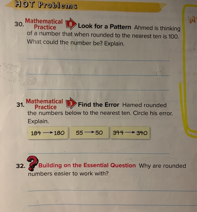 Solved HOT Problems Mathematical 30. "Practice 1 Look for a | Chegg.com