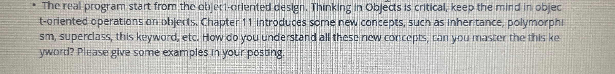 Solved The real program start from the object-oriented | Chegg.com
