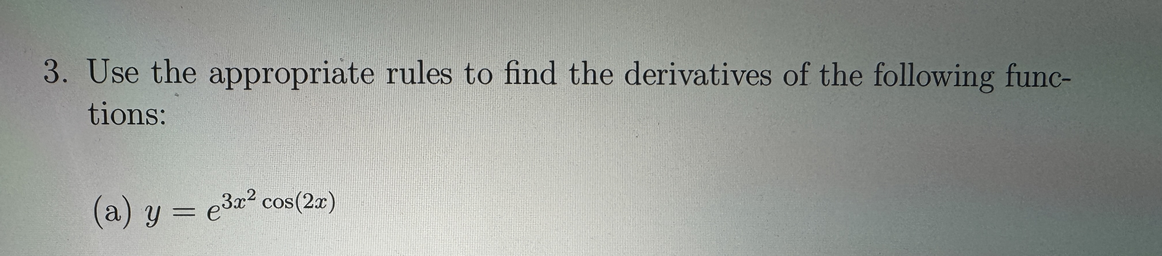 Solved Use the appropriate rules to find the derivatives of | Chegg.com