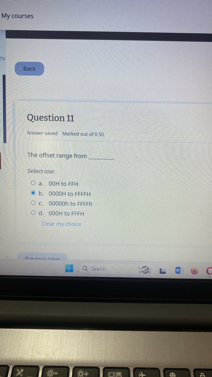 Solved My coursesQuestion 11Answer saved Marked out of | Chegg.com