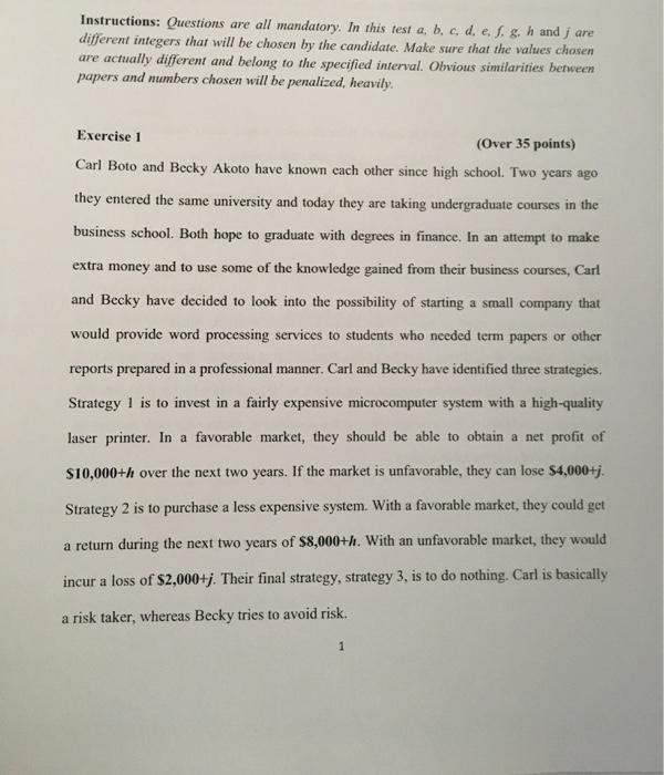 Solved Instructions: Questions are all mandatory. In this | Chegg.com