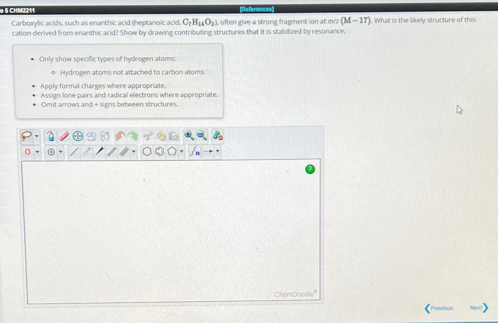Solved 6 ﻿CHMm 11[Referenced]Carboxylic acids, such as | Chegg.com