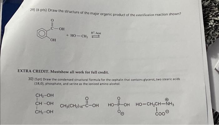 Solved 27) (6pt) Draw the condensed structural formulas for | Chegg.com