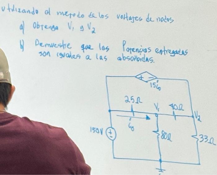 Solved utilizando ol mx po do de los voltajes de nodos a) | Chegg.com