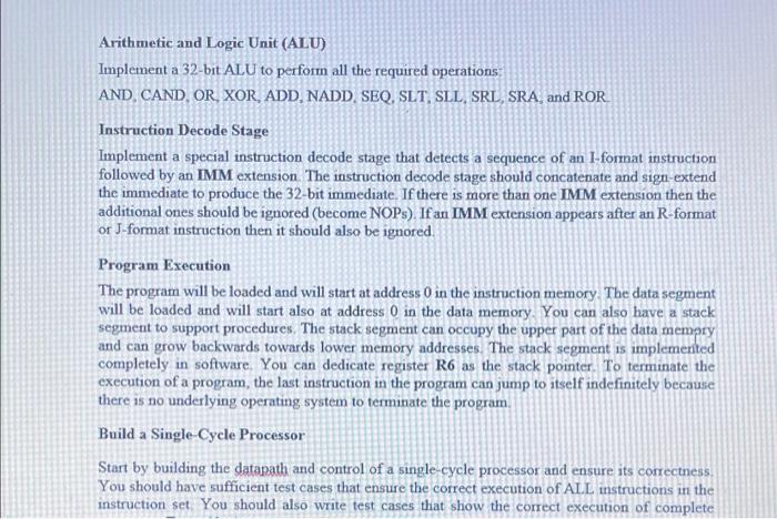 Objectives: • Designing a Pipelined 32 bit processor | Chegg.com