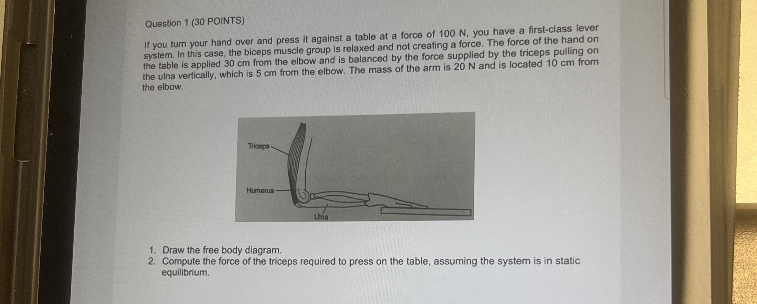 Solved Question 1 (30 ﻿POINTS)If you turn your hand over and | Chegg.com