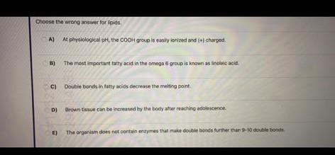 Solved Choose the wreng answer for lapitis A) At | Chegg.com