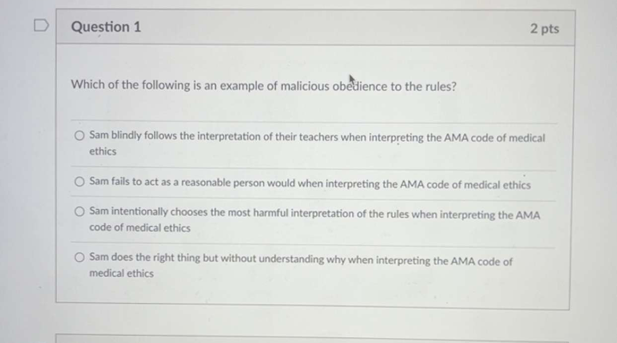 Solved Question 12 ﻿ptsWhich of the following is an example | Chegg.com