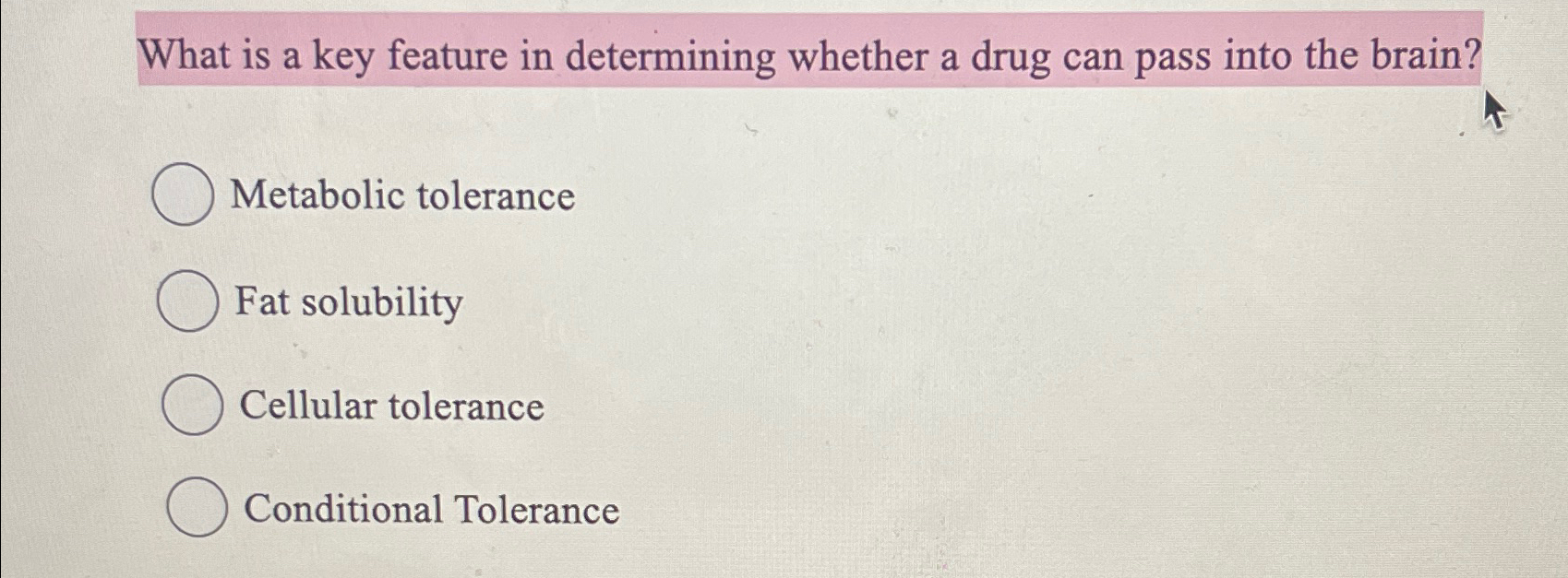 Solved What is a key feature in determining whether a drug | Chegg.com