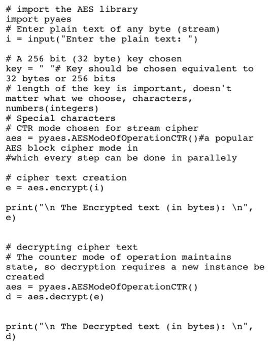 Solved Above I have provided you with the stream cipher | Chegg.com