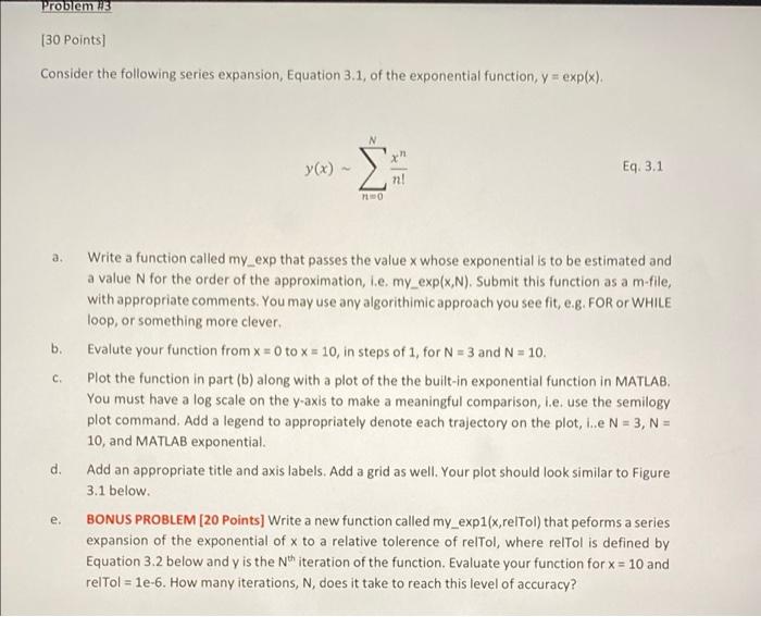 Solved Problem (30 points) Consider the following series | Chegg.com