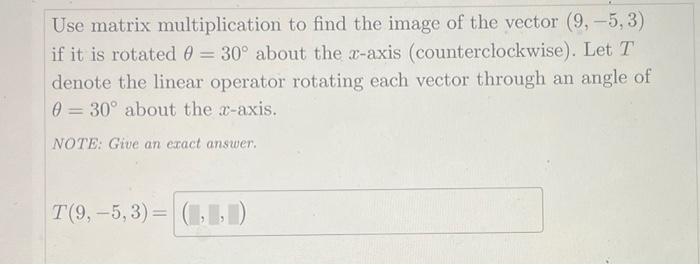Solved Use matrix multiplication to find the image of the | Chegg.com
