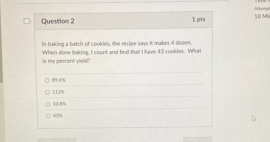Solved Question 2In baking a batch of cookies, the recipe | Chegg.com