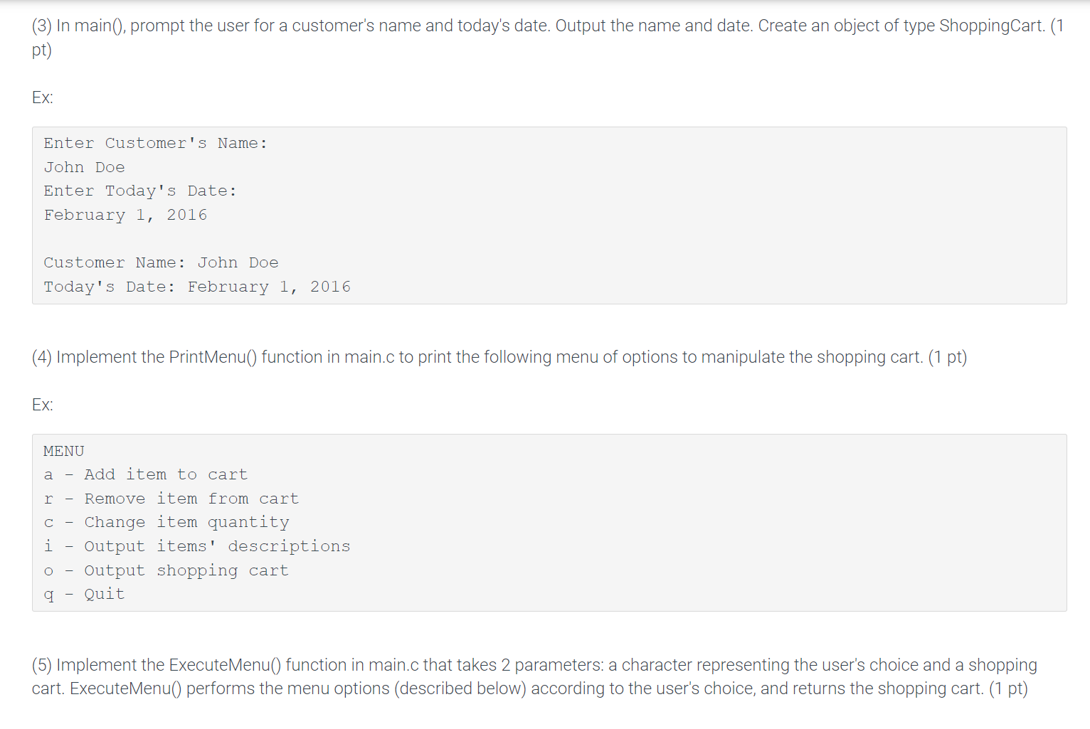 This program extends the earlier "Online shopping | Chegg.com