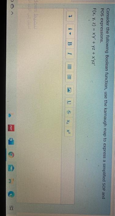 Solved Consider the following Boolean function, use the | Chegg.com