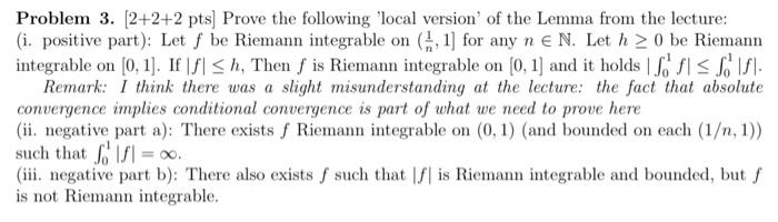 Solved Problem 3. [2+2+2pts] Prove the following 'local | Chegg.com