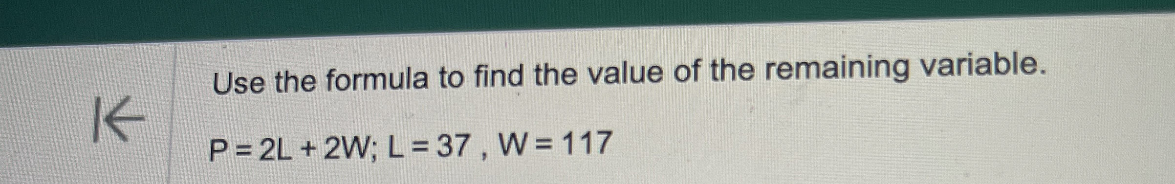 Solved Use the formula to find the value of the remaining | Chegg.com