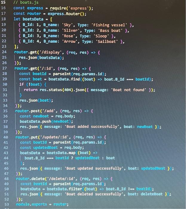 Solved Based on the provided Javascript code, please follow | Chegg.com