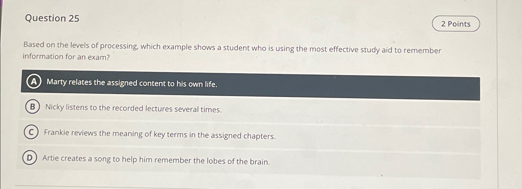Solved Question 252 ﻿PointsBased on the levels of | Chegg.com