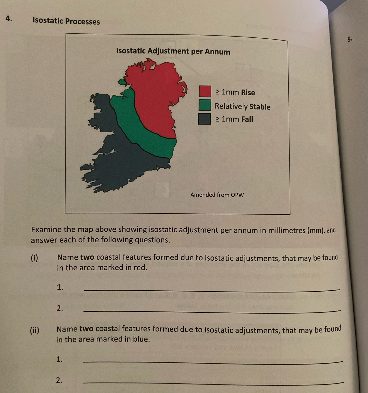 Solved Isostatic Processes Examine the map above showing | Chegg.com