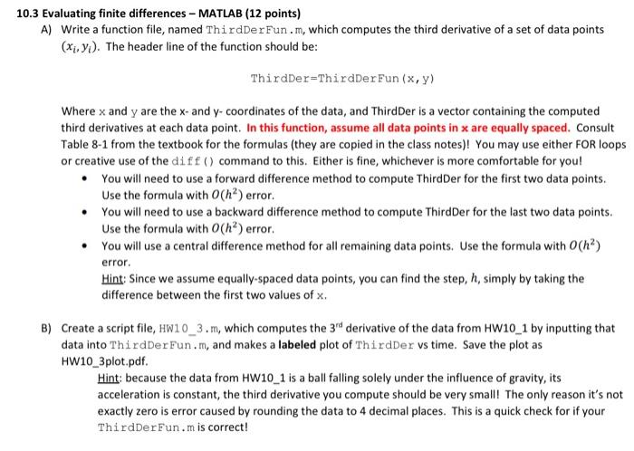 Solved J.3 Evaluating finite differences - MATLAB (12 | Chegg.com