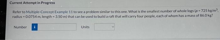 Solved Refer to Multiple-Concept Example 11 to see a problem | Chegg.com