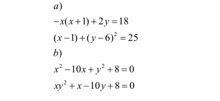 Solved for multivariable nonlinear equations solve the | Chegg.com
