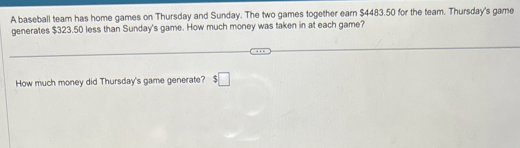Solved A baseball team has home games on Thursday and | Chegg.com