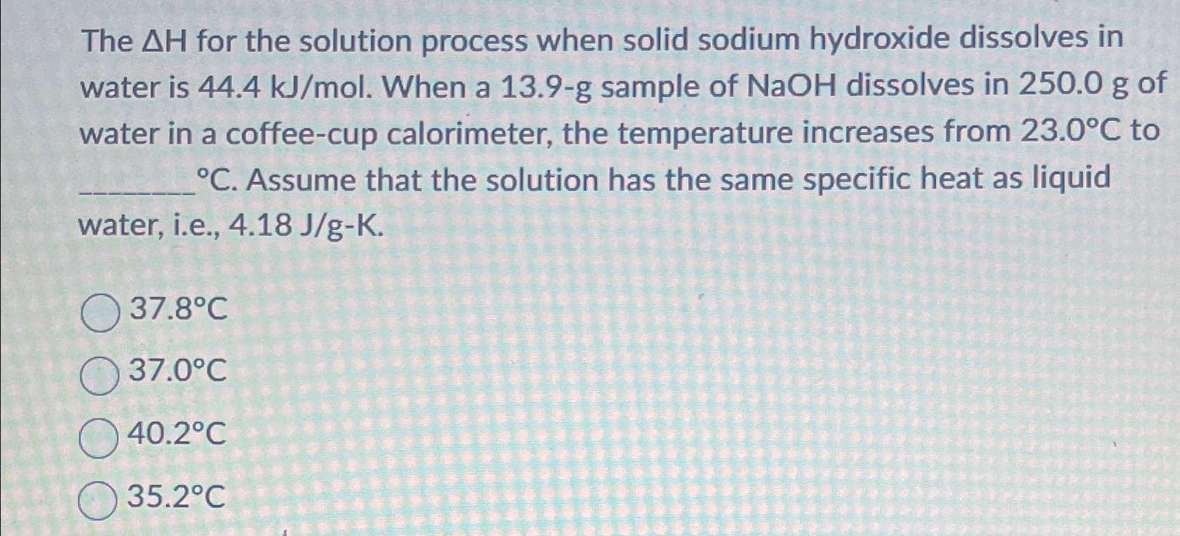 Solved The ΔH ﻿for the solution process when solid sodium | Chegg.com