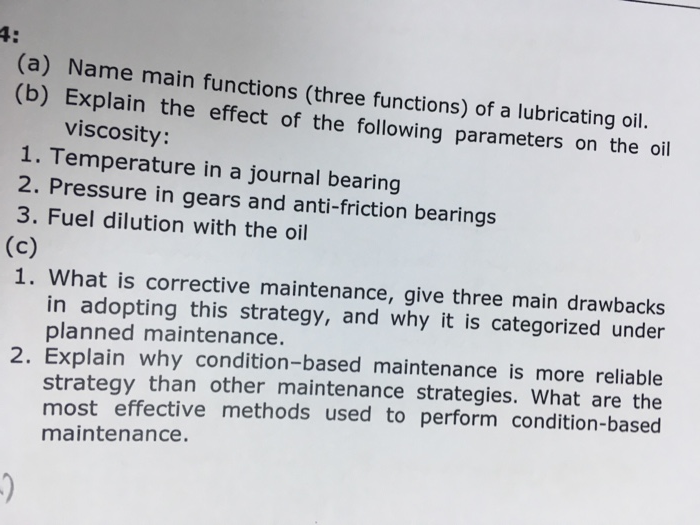 Solved 4: (a) Name main functions (three functions) of a | Chegg.com