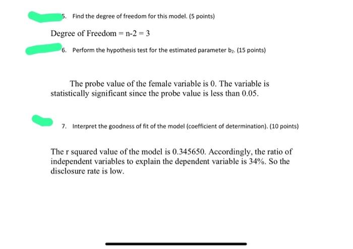 Solved 5. Find the degree of freedom for this model. ( 5 | Chegg.com