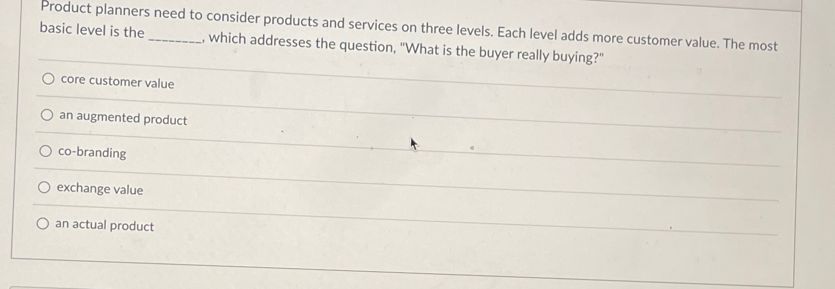Solved Product planners need to consider products and | Chegg.com