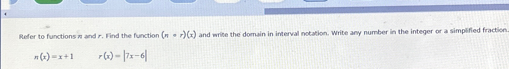 Solved Refer to functions n ﻿and r. ﻿Find the function | Chegg.com