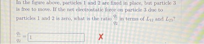 Solved In the figure above, particles 1 and 2 are fixed in | Chegg.com