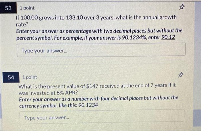 Solved If 100.00 grows into 133.10 over 3 years, what is the | Chegg.com