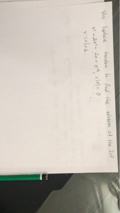 Solved Use laplace transform to find the solution of the lup | Chegg.com