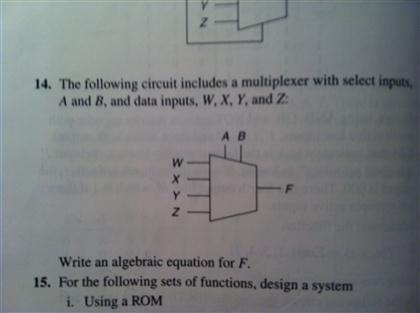 Solved The following circuit includes a multiplexer with | Chegg.com