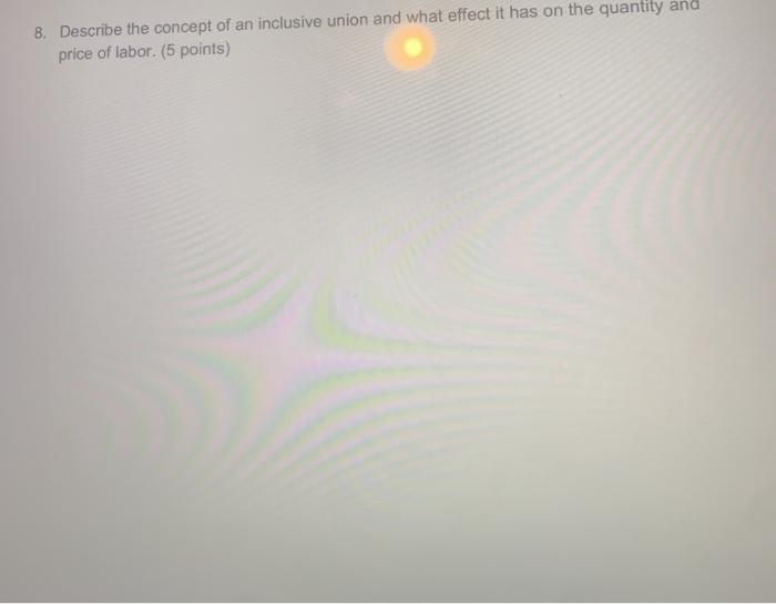 Solved 8. Describe the concept of an inclusive union and | Chegg.com