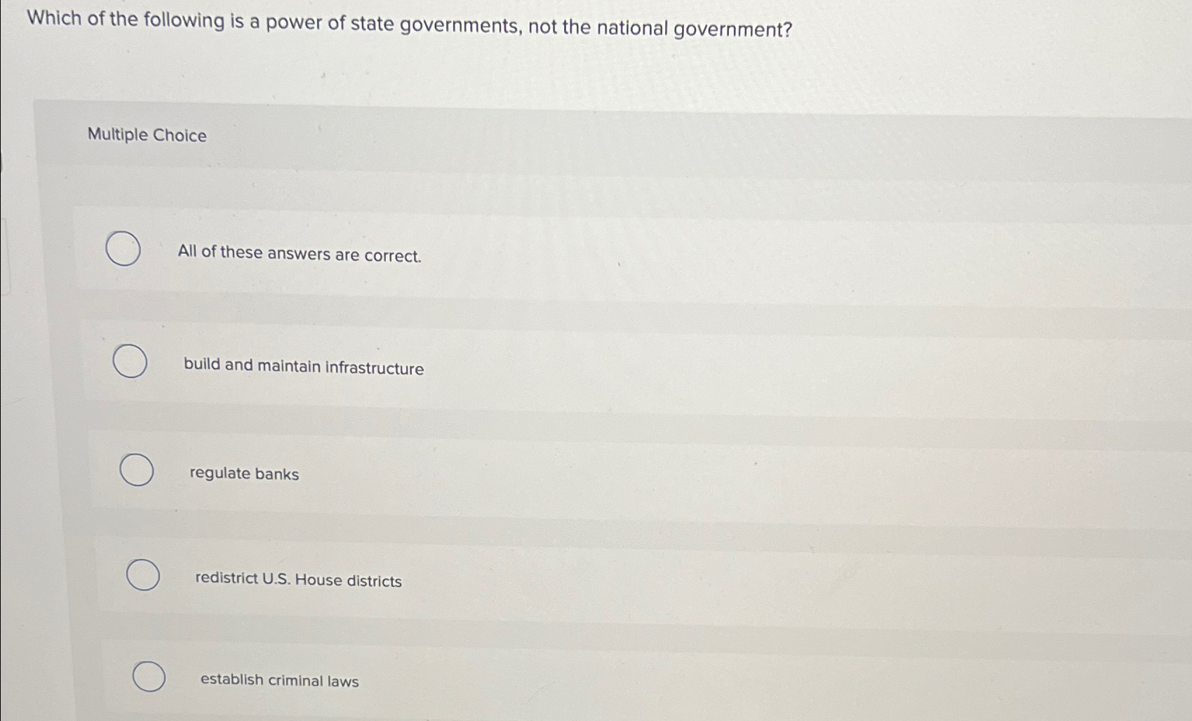 Solved Which of the following is a power of state | Chegg.com
