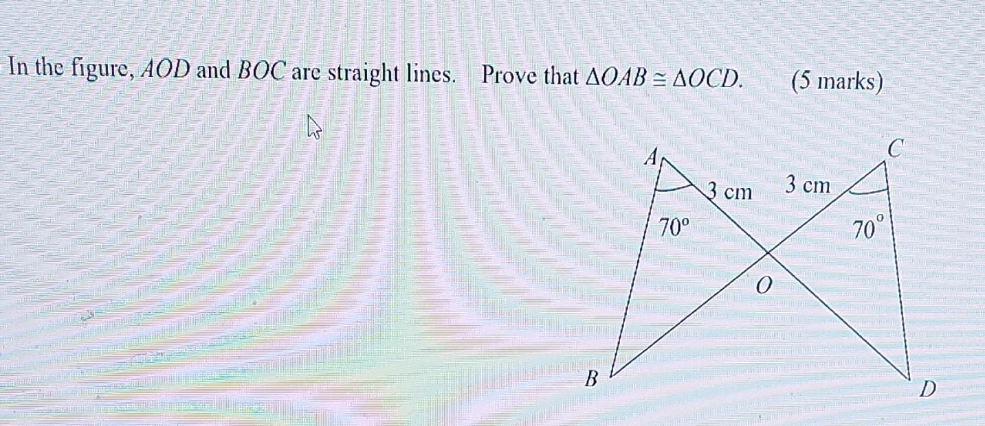 Solved In the figure, AOD and BOC are straight lines. Prove | Chegg.com