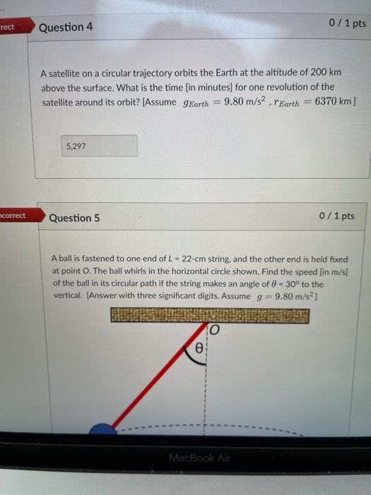 A satellite on a circular trajectory orbits the Earth | Chegg.com