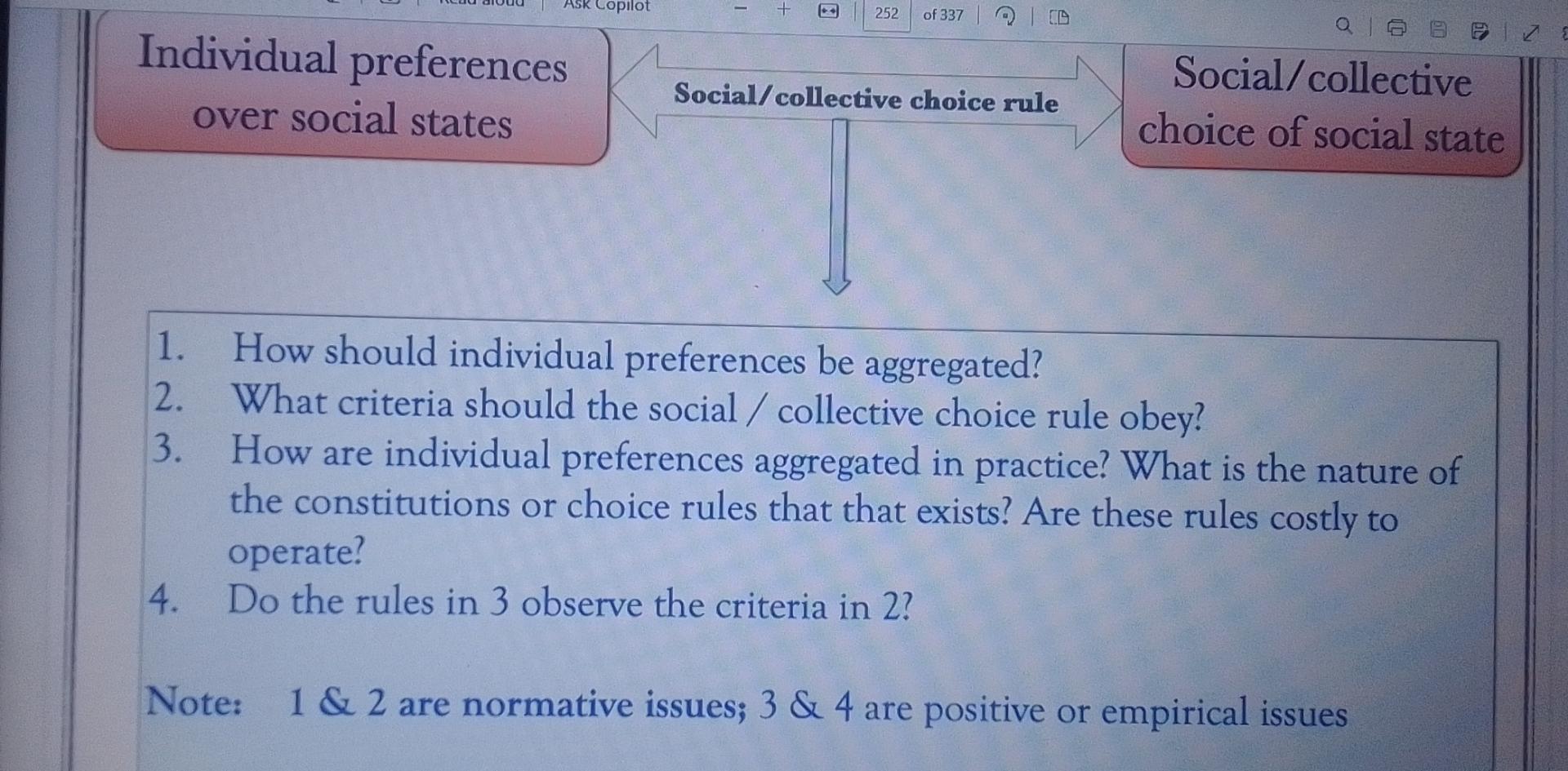 Solved Individual preferences over social | Chegg.com